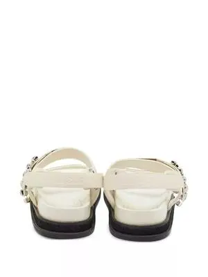 JIMMY CHOO Verity Crystal-embellished Sandals - White