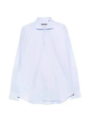 Corneliani Spread-collar Long-sleeve Shirt - Blue