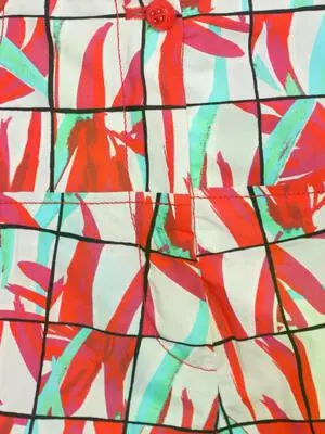 Kenzo Abstract Print High-waisted Shorts - White