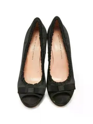 Marc Jacobs Satin Bow Peep-toe Pumps
