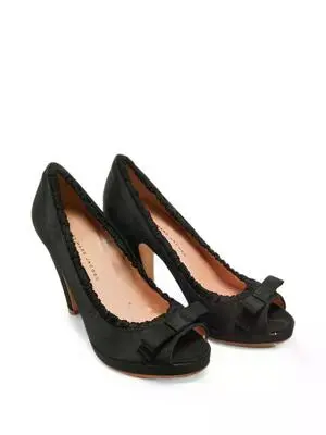 Marc Jacobs Satin Bow Peep-toe Pumps