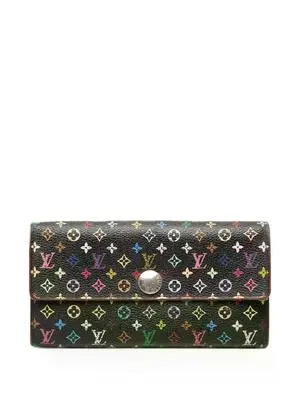 LOUIS VUITTON 2010 Monogram Multicolore Sarah Wallet Long Wallets - Black