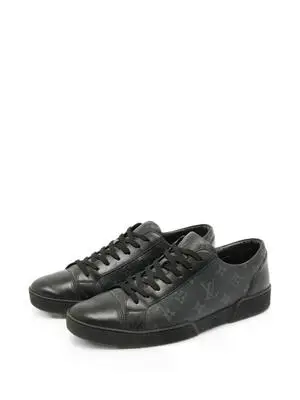 LOUIS VUITTON Monogram Canvas & Leather Sneakers