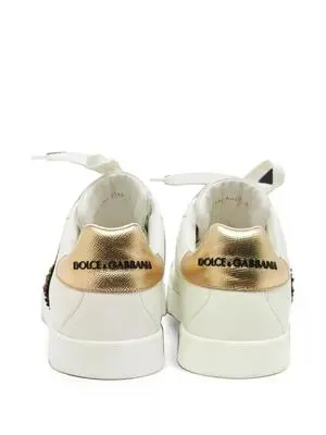 Dolce & Gabbana Portofino Crown-patch Low-top Sneakers