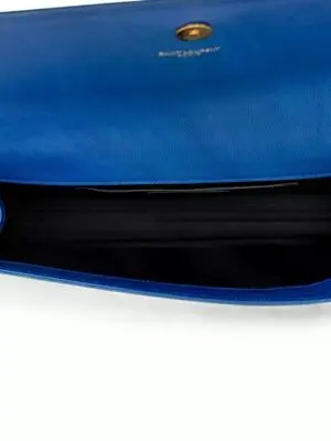 Saint Laurent Monogram Cassandre Clutch Bag - Blue