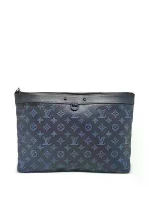 LOUIS VUITTON Monogram Shadow Clutch Bag - Blue