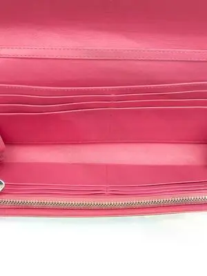 Dior Patent Cannage Lady Wallet On Chain Crossbody Bag - Pink