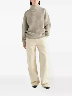 LEMAIRE High-neck Yak Alpaca Sweater - Neutrals