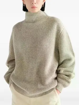 LEMAIRE High-neck Yak Alpaca Sweater - Neutrals