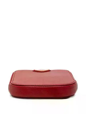 Prada 2000-2013 Saffiano Zip Phone Holder Satchel