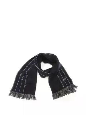 Dior Heart-pattern Scarf - Blue