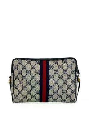 Gucci Gg Supreme Interlocking G Web Crossbody Bag