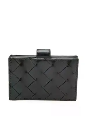 Bottega Veneta Intrecciato Leather Card Case - Black