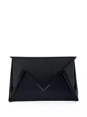 Tyler Ellis Lee Pouchet Patent Leather Clutch Bag - Black