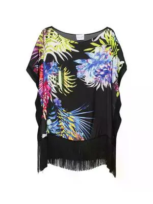 ALESSANDRO LEGORA Floral Print Fringed Tunic