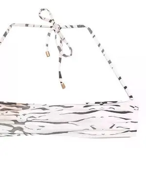 Balmain Tiger-print Halterneck Bikini