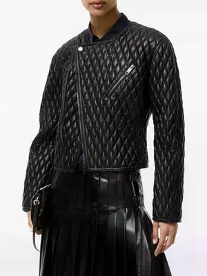 Burberry Cropped Quilted Leather Jacket