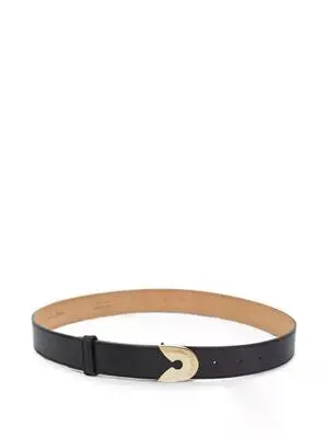 Gianfranco Ferre Sculpted Buckle Belt - Black