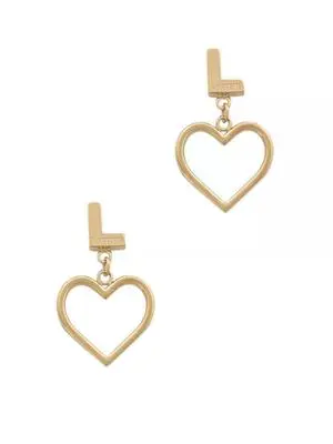 Lacoste Heart-pendant Drop Earrings
