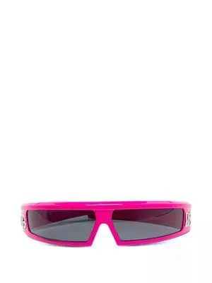 Dolce & Gabbana Shield-frame Sunglasses With Logo Plaque