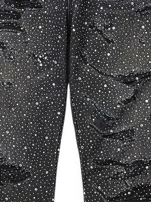 VALE FOREVER Crystal Rain Distressed Jeans