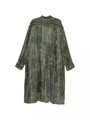 ZIGGY CHEN Abstract Print Button-up Shirt Dress