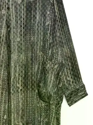 ZIGGY CHEN Abstract Print Button-up Shirt Dress