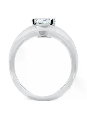 SOLO FOR DIAMONDS 14k White Gold Oval-cut Lab-grown Diamond Statement Ring