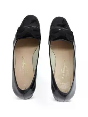 FERRAGAMO Drusilla Bow Loafers In Patent Leather