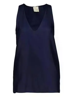 PAULA V-neck Silk Tank Top