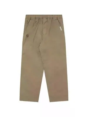 AAPE BY *A BATHING APE Moonface Patch Trousers - Neutrals