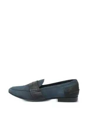 LANVIN Panelled Penny-slot Loafers - Blue