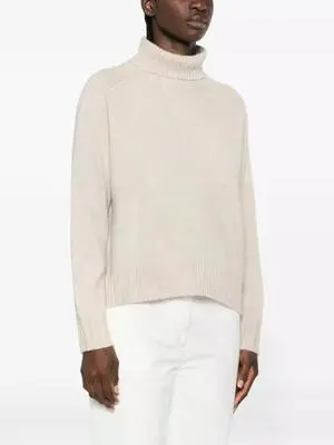 BEYOU Ribbed-knit Turtleneck Sweater