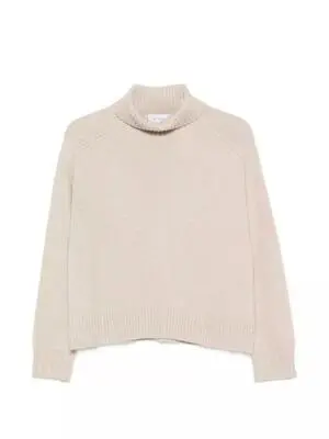BEYOU Ribbed Knit Turtleneck Sweater - Neutrals