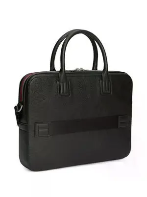 Tommy Hilfiger Logo-plaque Pebbled-texture Laptop Bag