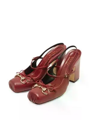 Gucci Horsebit Bow Detail Pumps