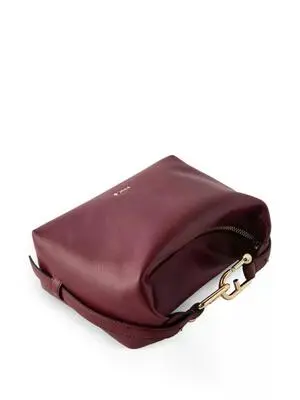 Furla Small Textured Leather Shoulder Bag - Red
