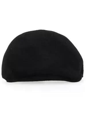 KANGOL Logo Embroidered Beanie Hat - Black