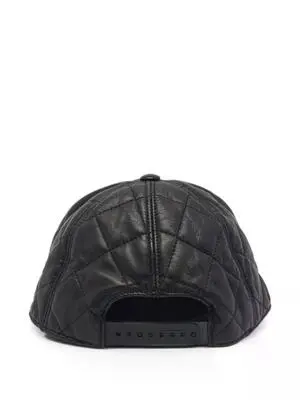 Moschino Quilted Leather Cap - Black