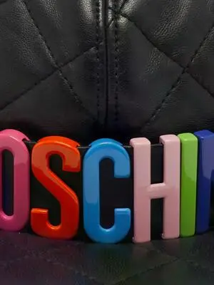 Moschino Quilted Leather Cap