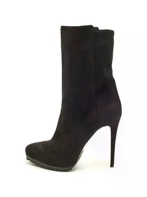 LE SILLA Suede Ankle Boots With Stiletto Heel