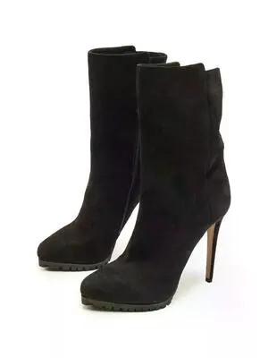 LE SILLA Suede Ankle Boots With Stiletto Heel