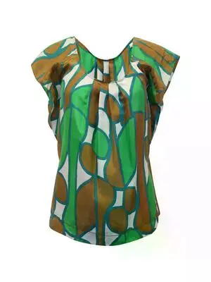 Diane Von Furstenberg Printed Silk Blouse