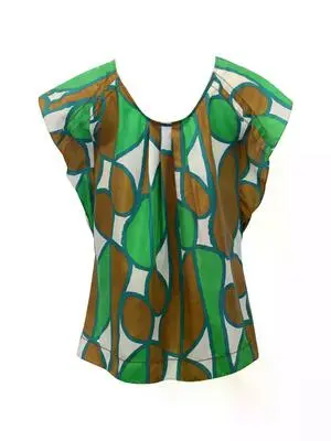Diane Von Furstenberg Printed Silk Blouse