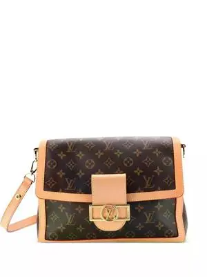 LOUIS VUITTON Dauphine Soft Monogram Canvas Gm Shoulder Bag - Brown
