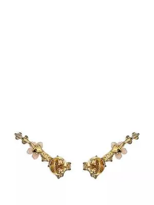 ANABELA CHAN Rose Floral Sapphire And Diamond Earrings