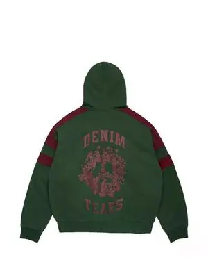 DENIM TEARS Denim U Paneled Zip-up Hoodie - Green