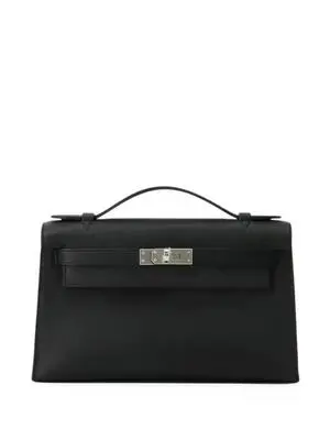 Hermès Swift Leather Kelly Pochette 22 Handbag - Black