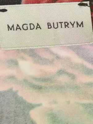 Magda Butrym Floral Print Draped Maxi Skirt