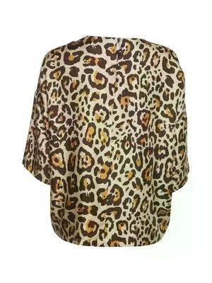 Dior Silk Leopard Print Blouse